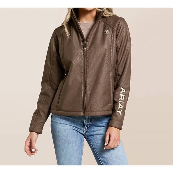 Ariat | Jackets & Coats | New Ariat Softshell Faux Leather Jacket In ...